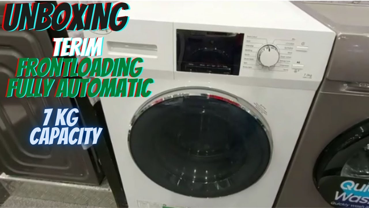 Unboxing Terim Front Load Washing Machine TERFL71200 7KG - YouTube