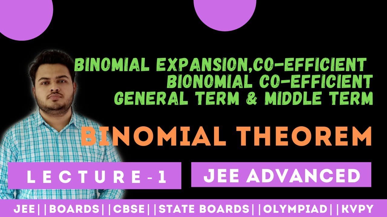 BINOMIAL THEOREM | LECTURE-1 | JEE ADVANCED | JEE MAINS | CBSE | STATE ...