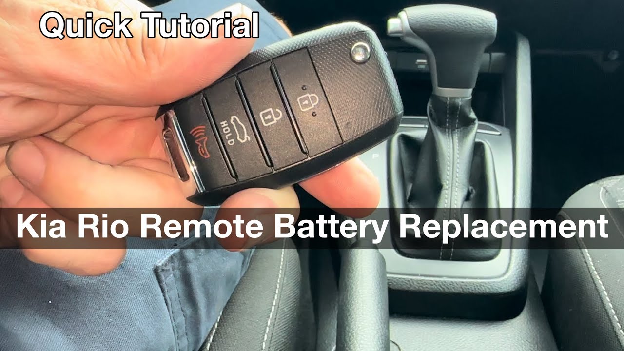 How to change the remote battery on a 2022 Kia Rio - YouTube
