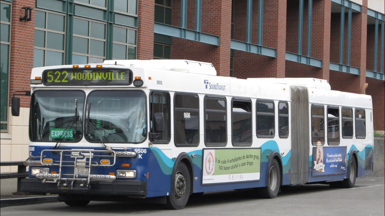 A ride on Sound Transit 1999 New Flyer D60LF 9506K - YouTube