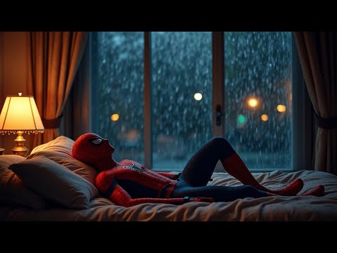 Spiderman Sleeping Peacefully with Heavy Rain Sounds | Relaxing Rain Ambience #Spiderman # ...