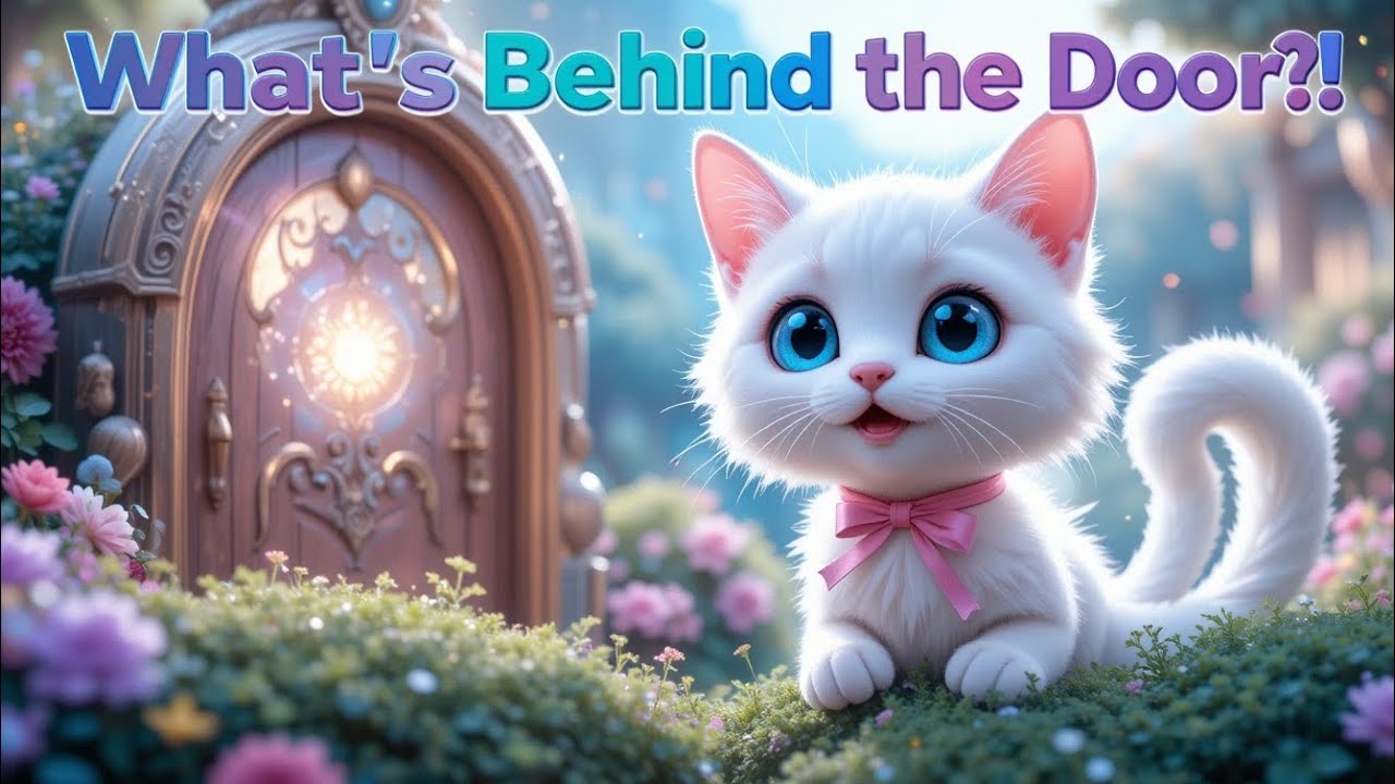 Snowy’s First Adventure Begins! | Cute White Cat Discovers a Magical Secret Door to Meowland ...