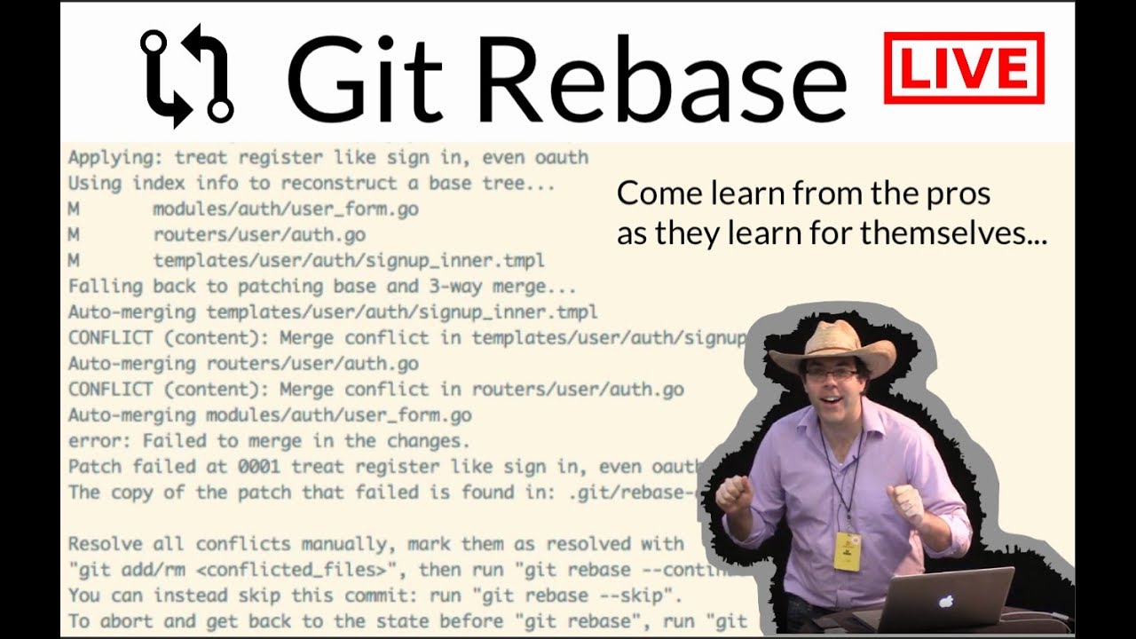 Git Rebase [Live] with Ryan Burnette - YouTube