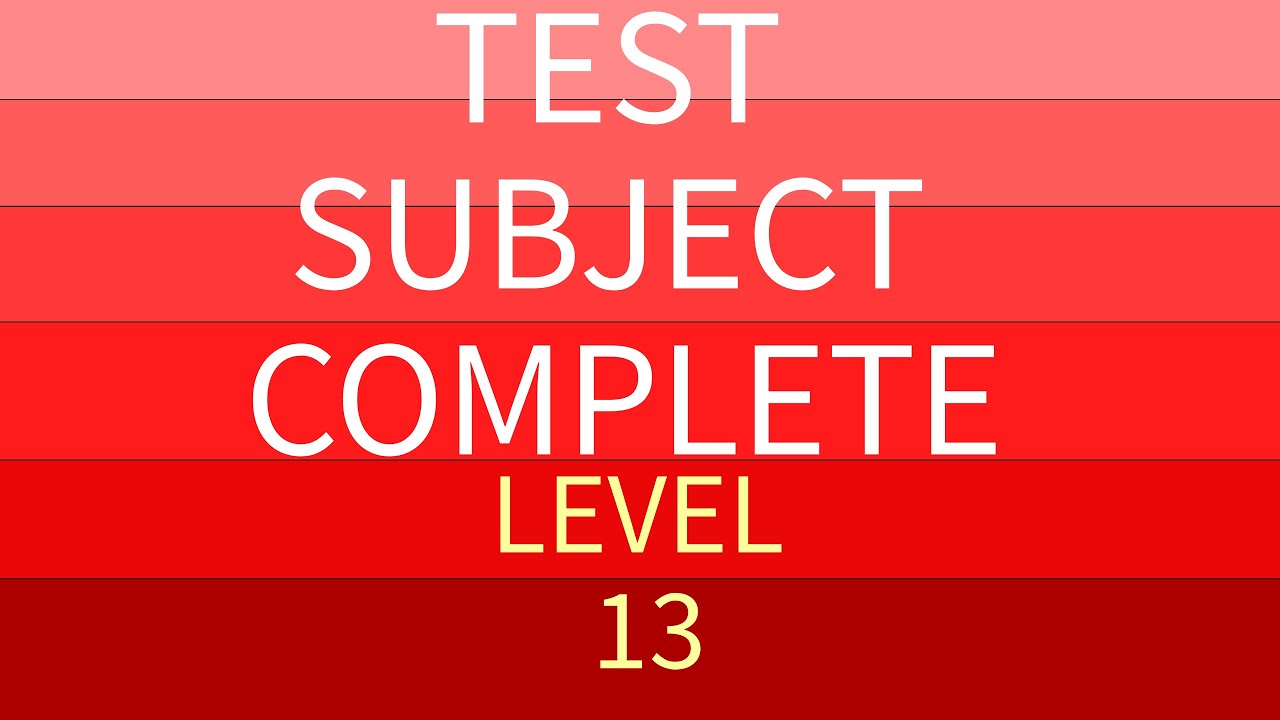 Speedrun Attempt - Test Subject Complete Level 13 (1P) - YouTube