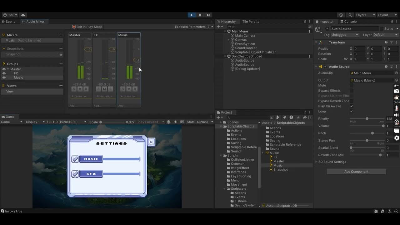 Sound System Scriptable Object Optimized Solution For Sounds - YouTube