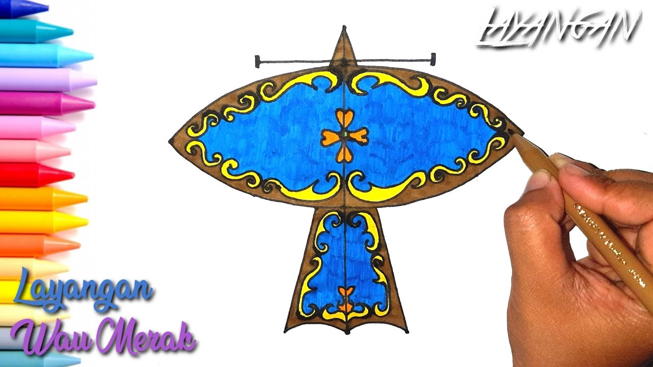 Menggambar Layangan wau merak - YouTube