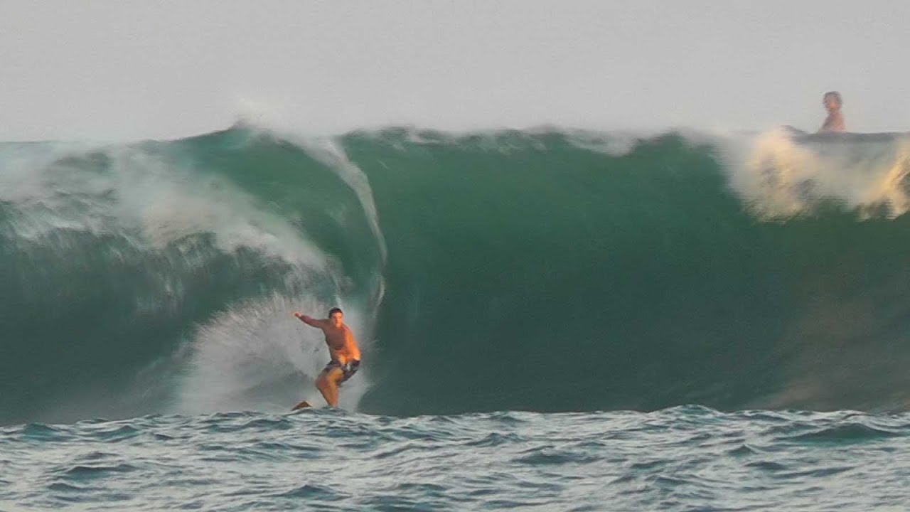 Magic Island South Shore Surf and Canoe Paddle practice - YouTube