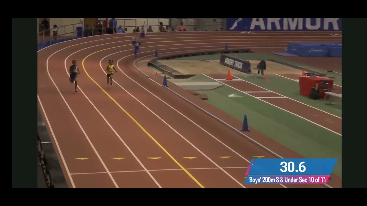 Jameson's First Unattached Track Meet - 200m -12/30/2023 - YouTube