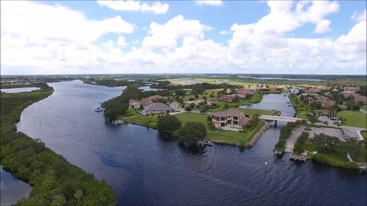 Drone Flight From Fort Hammer Boat Launch over Gamble Creek in Parrish ...