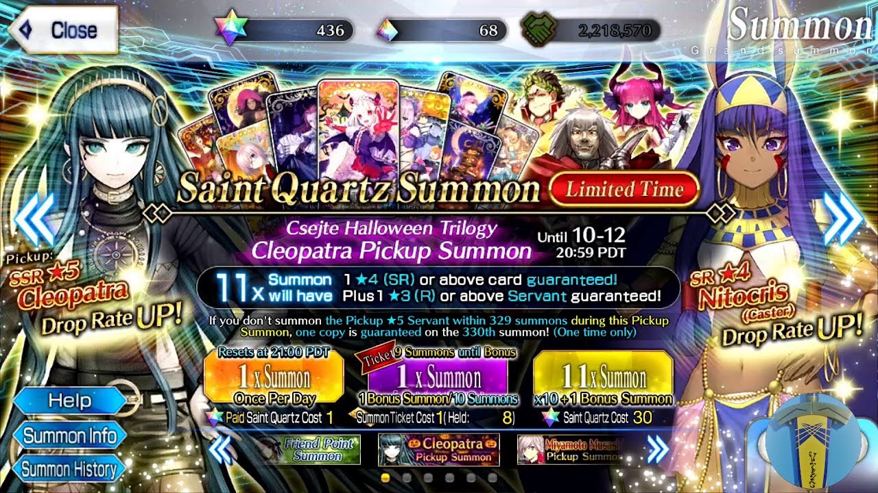 【FGO】Cleo Summon | Halloween Trilogy Pickup - YouTube