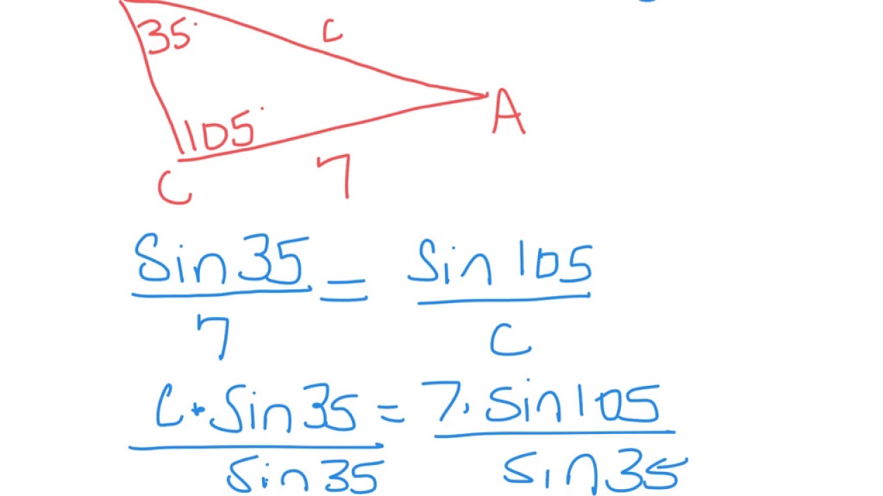 Law of Sines Example - YouTube