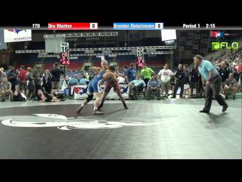Cadet 170 - Dru Worker (Illinois) vs. Brandon Fleischmann (Wisconsin ...