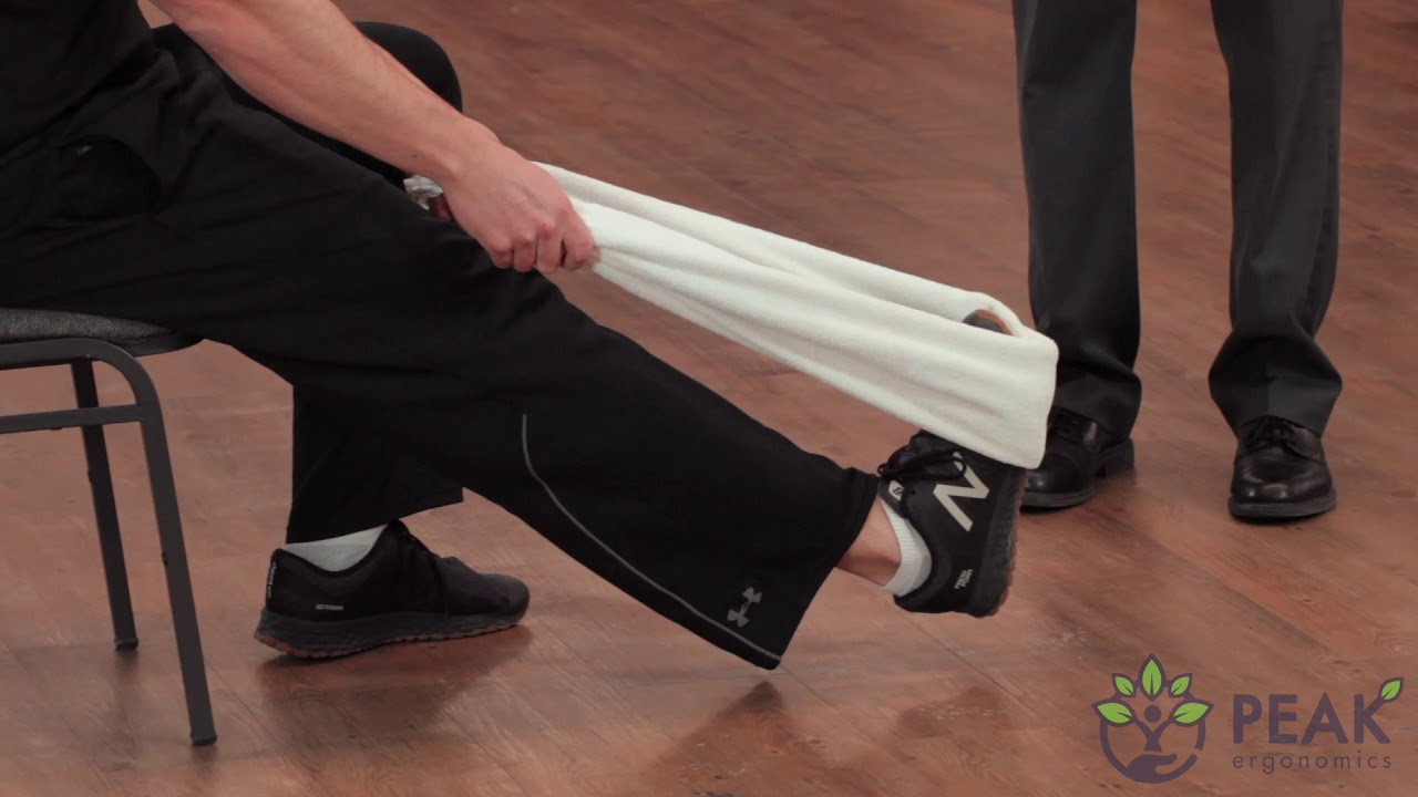 Towel Calf Stretch Youtube
