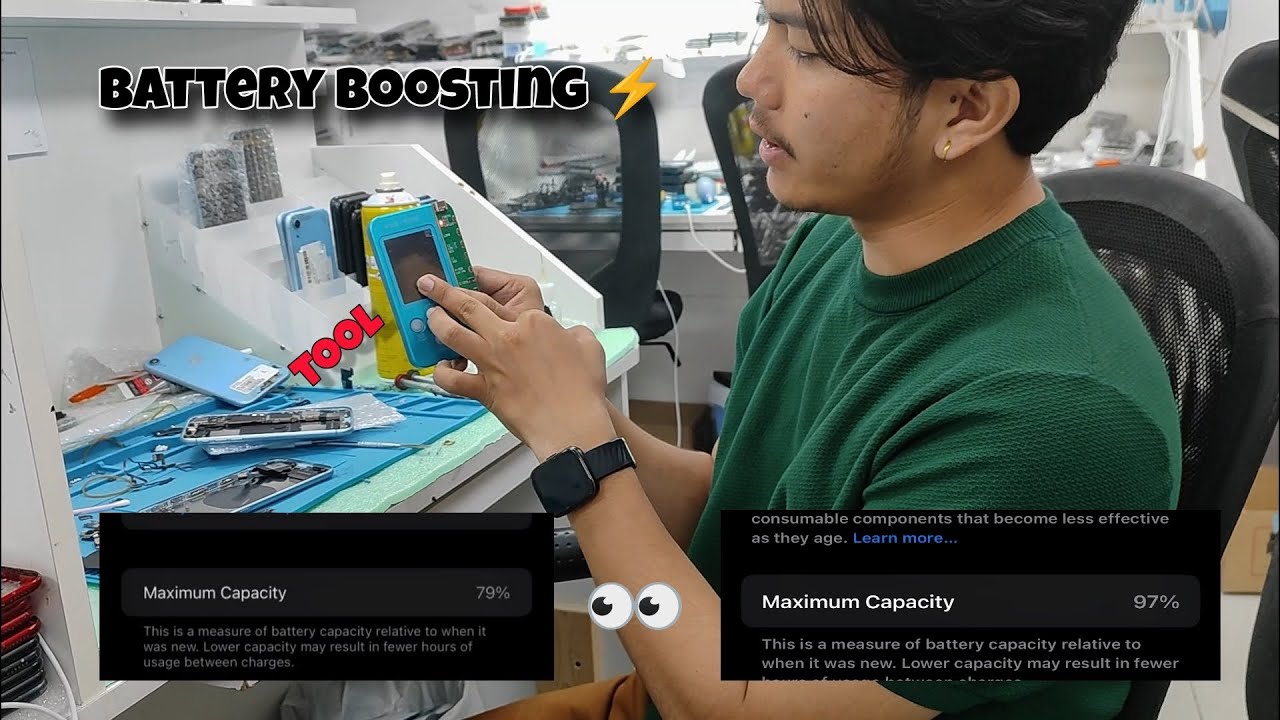 HOW TO BOOST ANY IPHONE BATTERY 🔋⚡ learn mobile with vision balal ️ ...