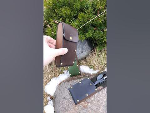 Футляр для очков из кожи и дерева - YouTube