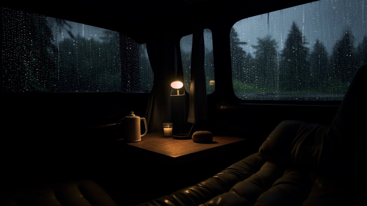 Deep Sleep Instantly With Heavy Rain On Car | Relaxing Rain Sounds For ...