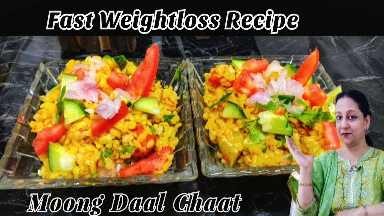 Moong Daal Chaat For Weightloss| High Protein Recipe|Spicy Moong Daal ...