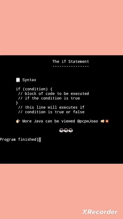 One Minute Java Java Conditionalstatements If Programming Coding Tutorial Javabasics