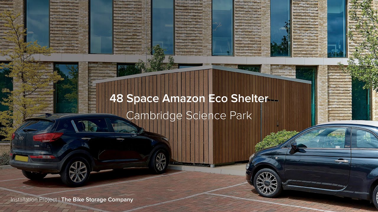 Cambridge Science Park | 48 Space Amazon Eco Shelter | Amazon Eco Bin ...