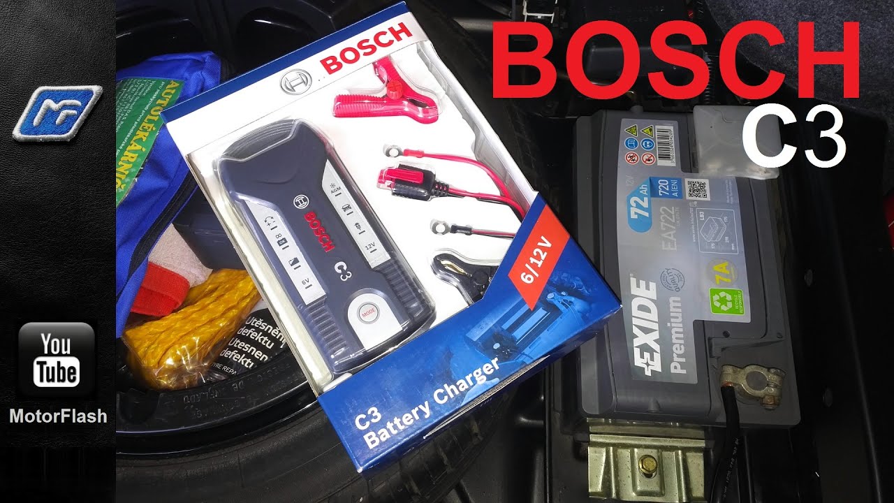 Battery Charger / Nabíječka Autobaterií - BOSCH C3 - YouTube