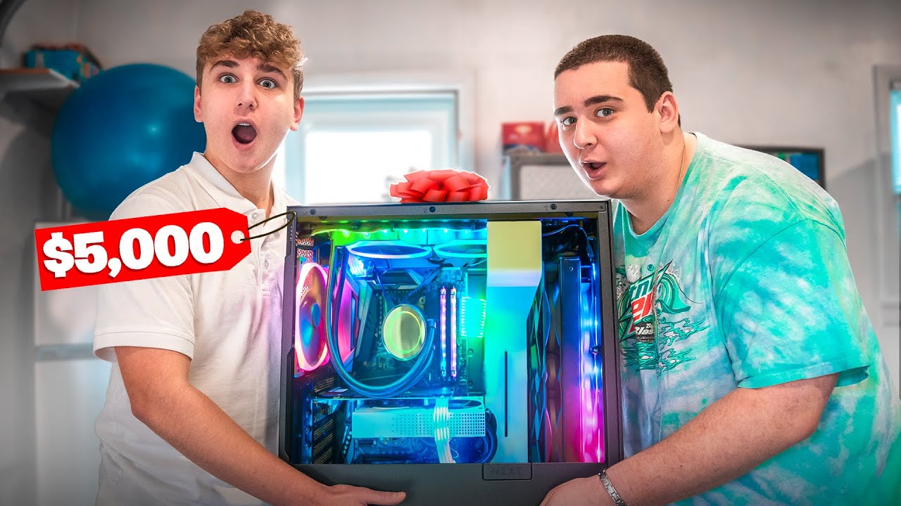 Surprising my BROTHER with a $5,000 PC! - YouTube