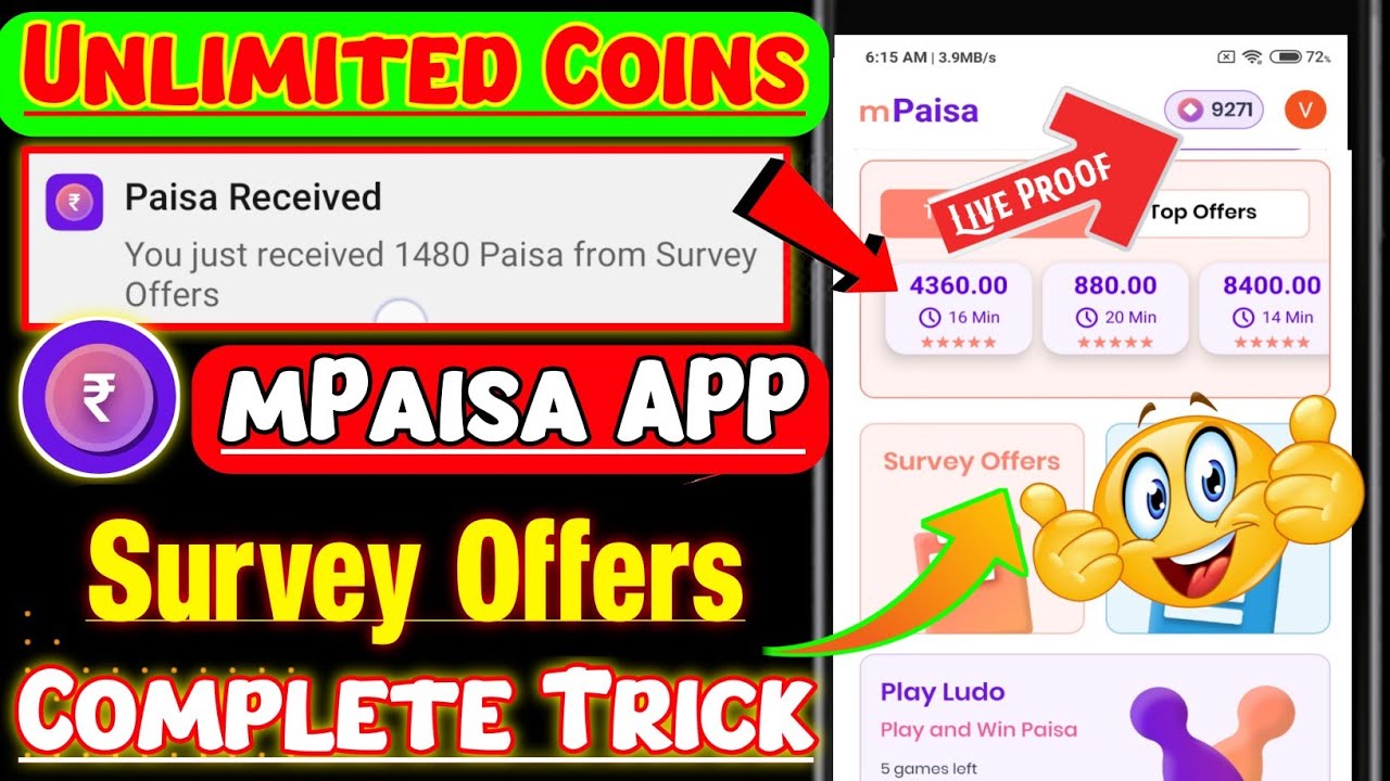 mPaisa App Survey Complete Live Proof | mPaisa Survey Complete Trick ...