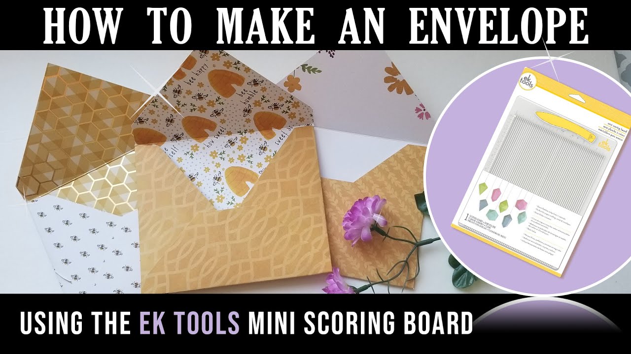 How to make an envelope using the EK Tools Mini Scoring Board - YouTube