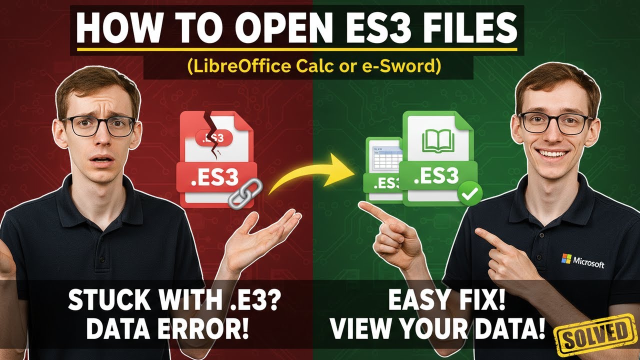How to Open ES3 Files (LibreOffice Calc or e-Sword) - YouTube