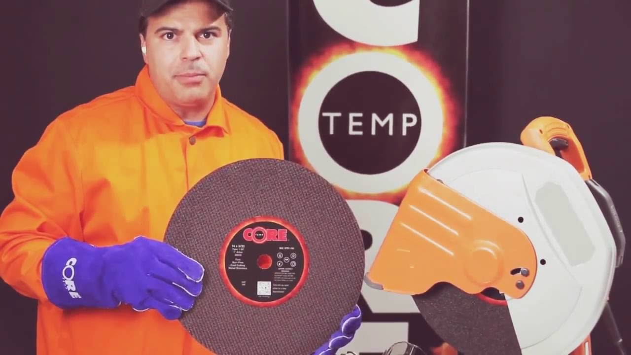 How to use chop saw cut off blades - YouTube