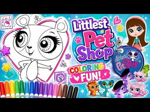 LPS Coloring Book - Littlest Pet Shop - Penny Ling - Speed Coloring to Music- Markers