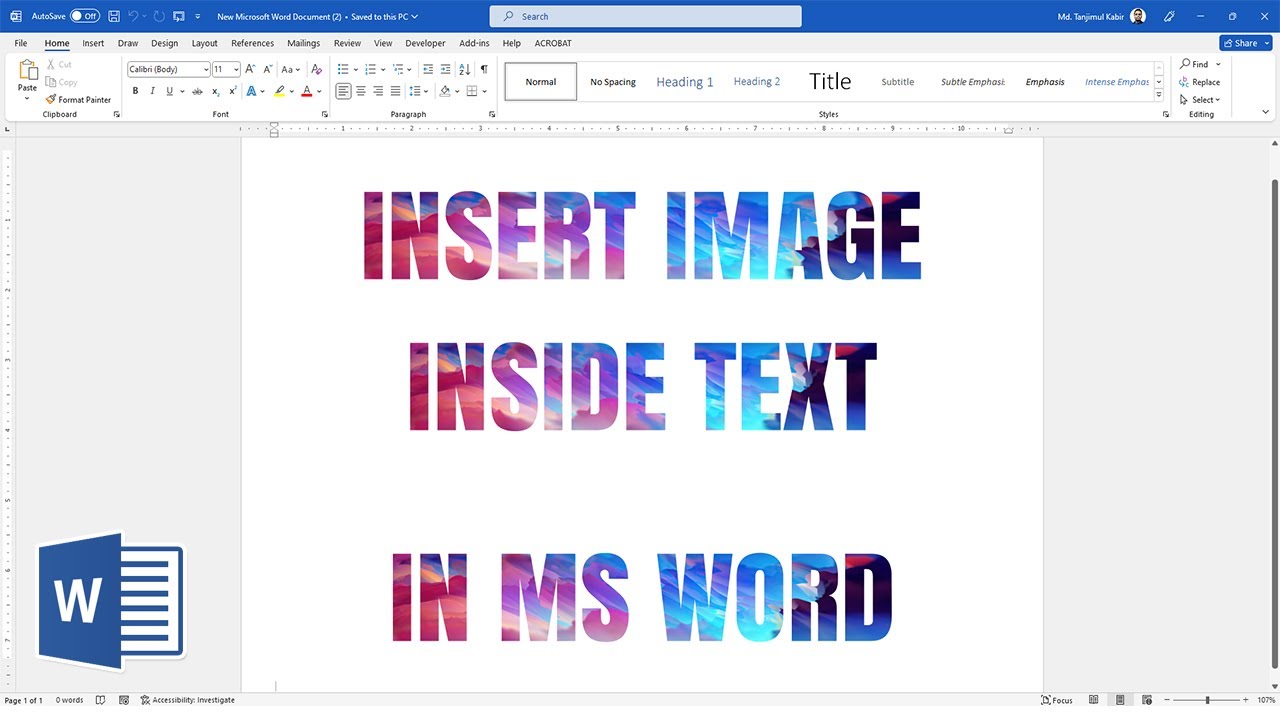 Insert An Image Inside Of Text In Microsoft Word YouTube Insert An Image Inside Of Text In Microsoft Word YouTube