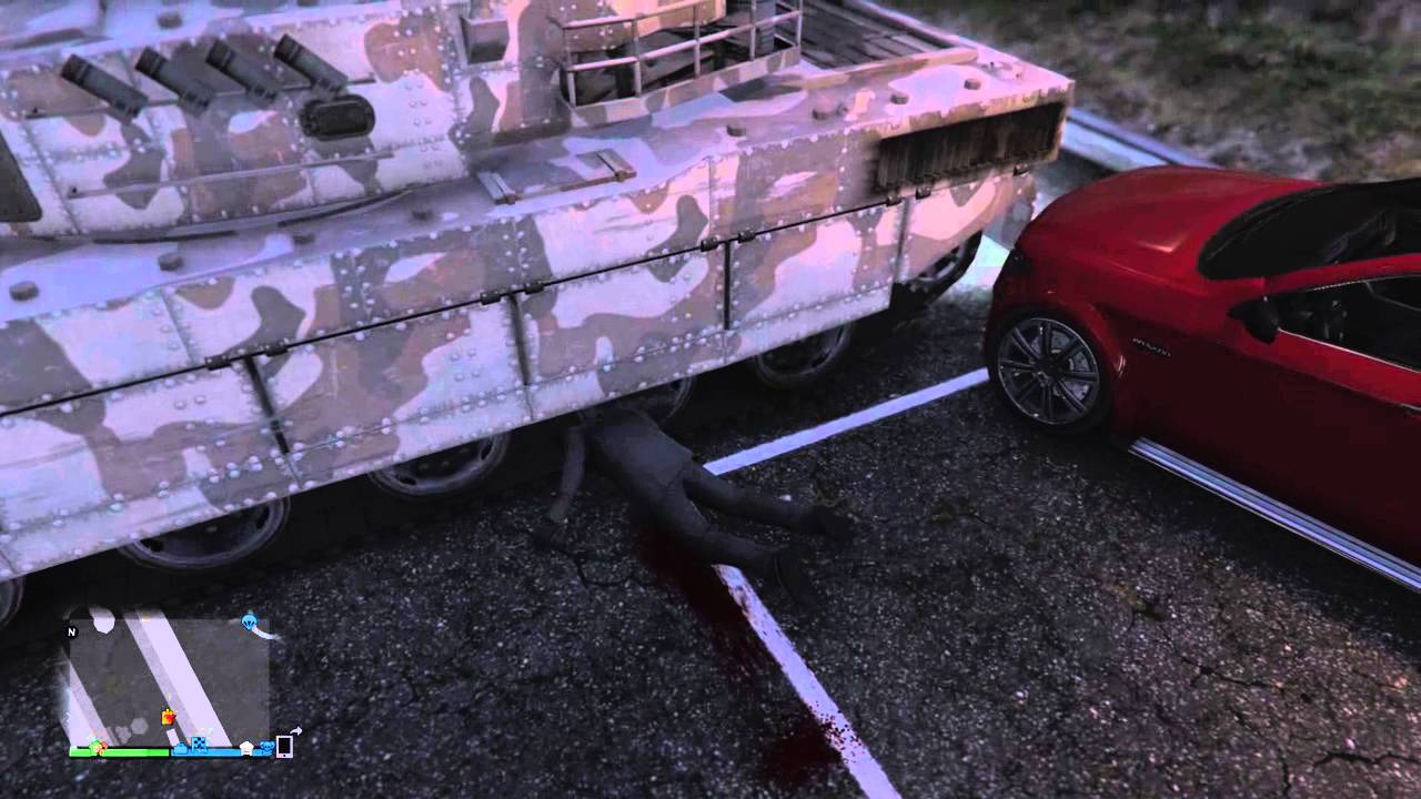 Grand Theft Auto V tank vs human - YouTube