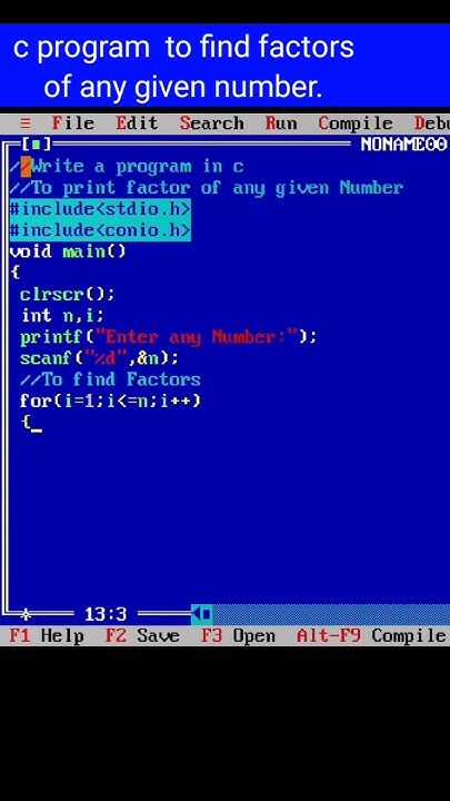c program to fınd Factors of any numbers #csmarathicoaching - YouTube