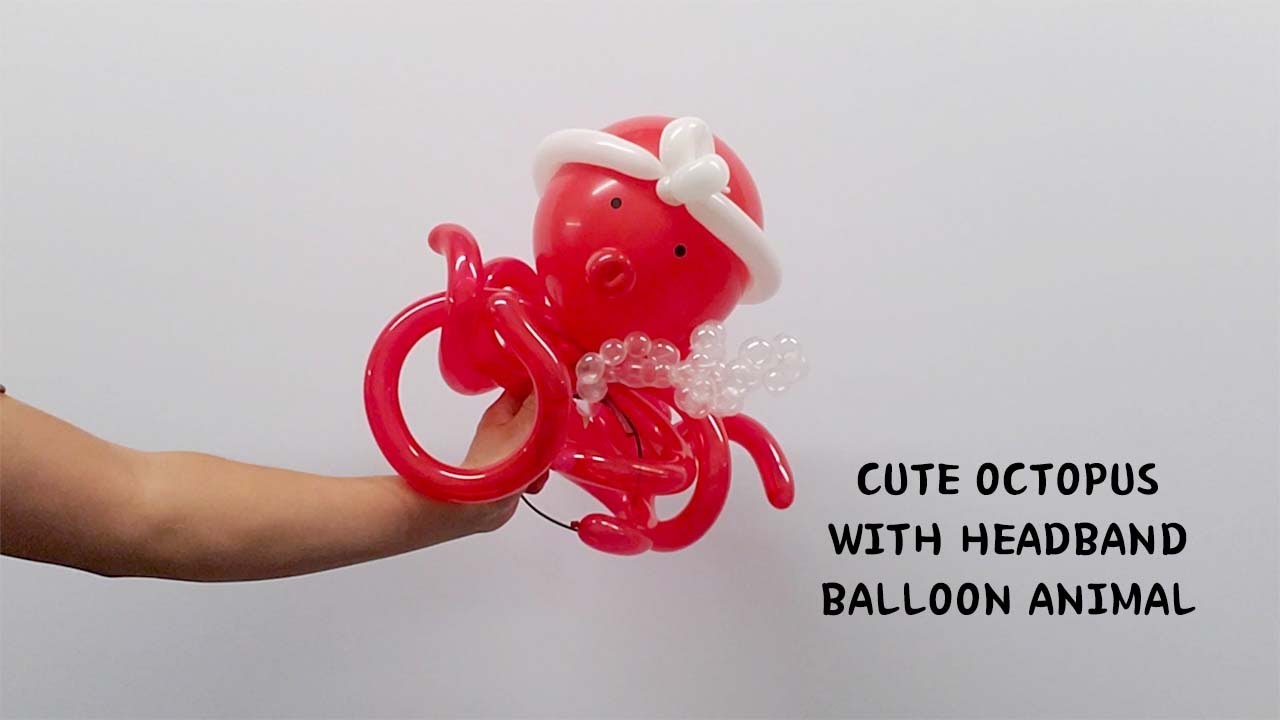 balloon animal #4 Octopus with headband ㅣ 요술풍선 #4 문어 머리띠 - YouTube