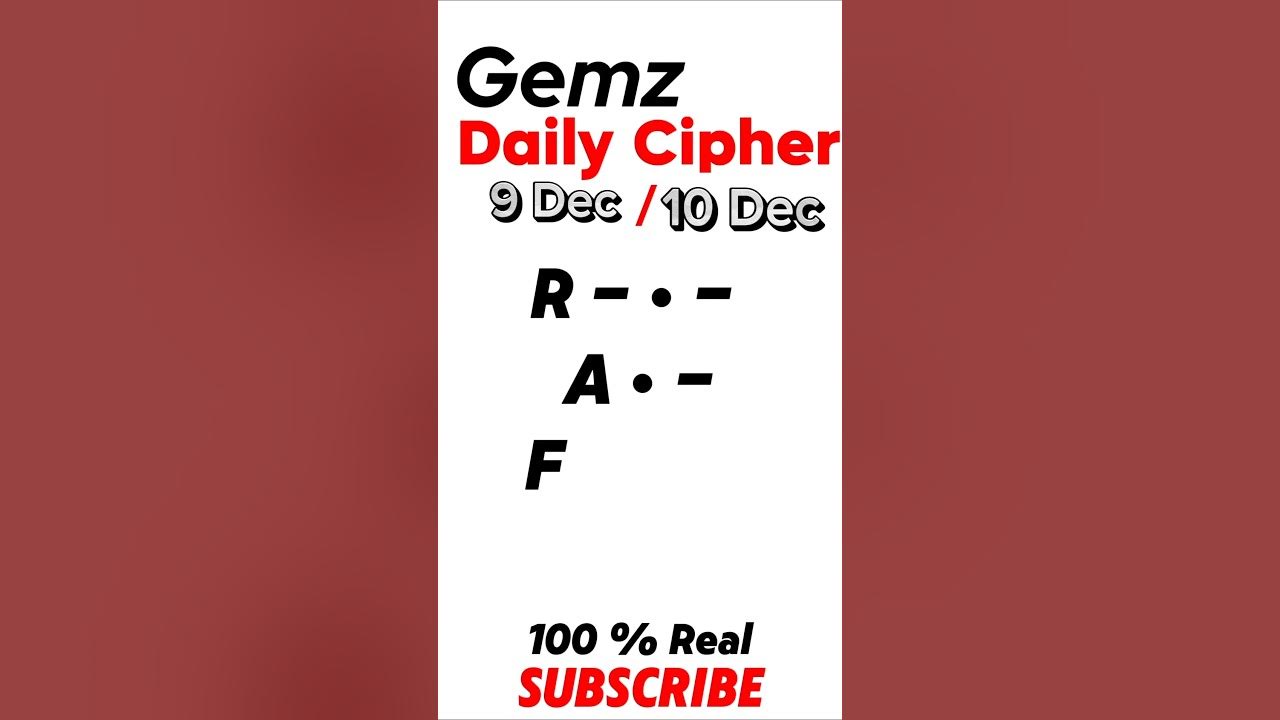 Gemz daily code today 9 Dec | gemz daily cipher codel gemz morse code December 9 #games #code ...