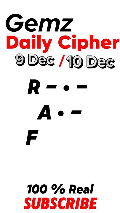 Gemz daily code today 9 Dec | gemz daily cipher codel gemz morse code December 9 #games #code ...
