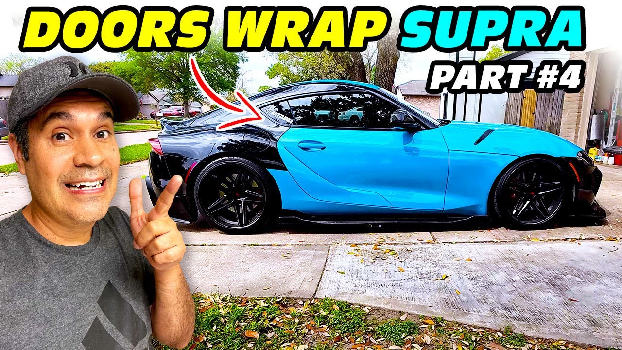 The Power of Custom Car Wraps Unleashed! Supra Mk5 Door WRAP • Miami ...