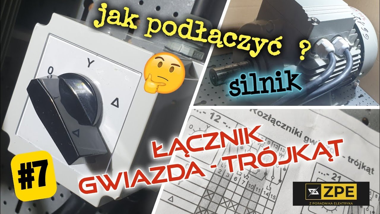 Silniki #7: Jak podłączyć silnik 3 fazowy przez łącznik gwiazda ...