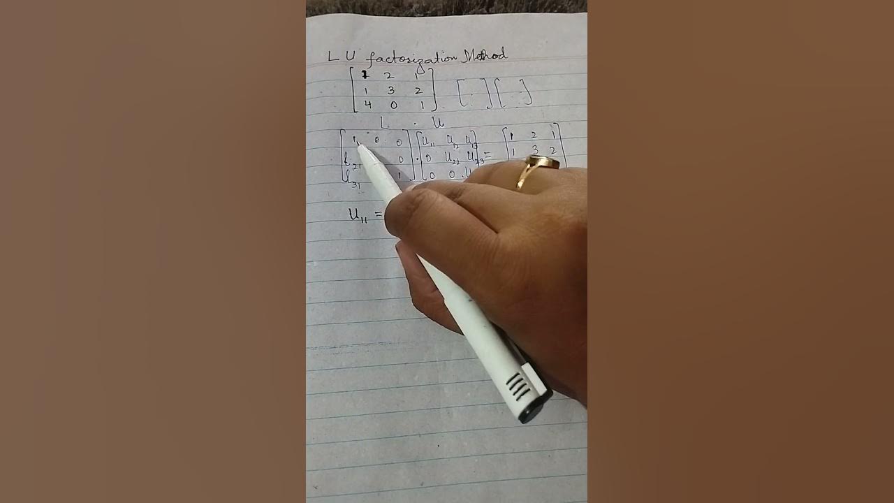 LU factorization/ LU decomposition method - YouTube