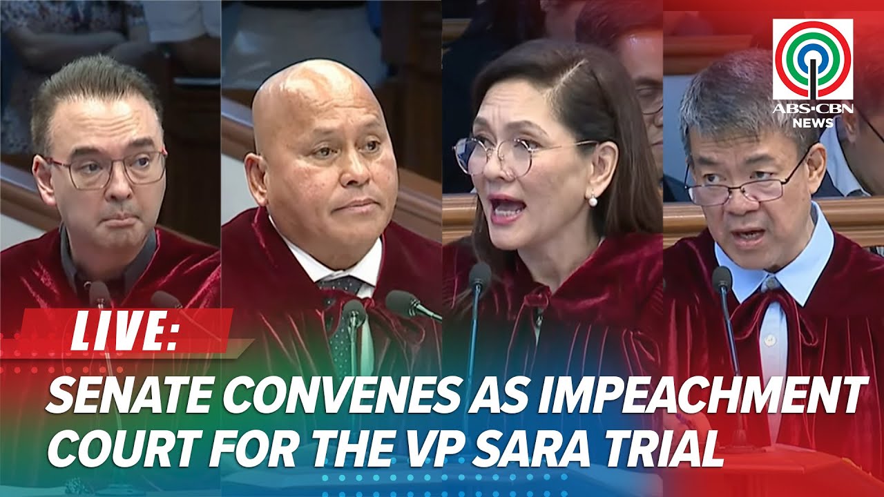 LIVE: Senate convenes as impeachment court for the VP Sara Duterte ...