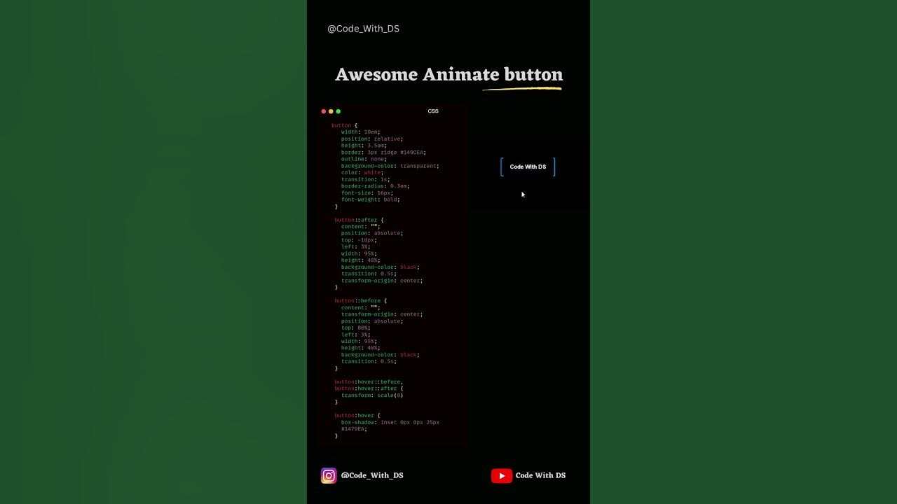 Awesome Custom Hover Button Html Css Button Shorts Webdevelopment 3 Youtube
