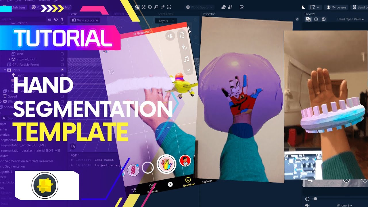 Lens Studio Tutorial - Hand segmentation template (En Captions) - YouTube