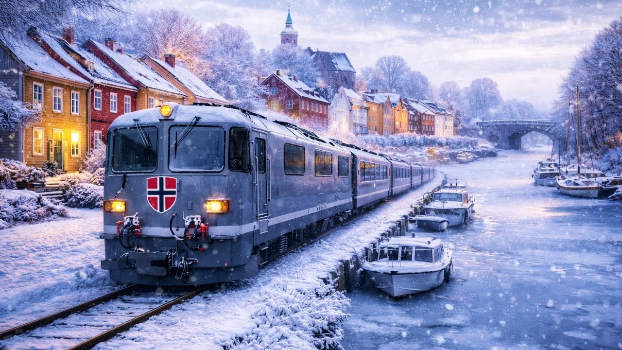 Heavy Snowfall in Fredrikstad Norway | Magical Winter Walk, Unseen ...