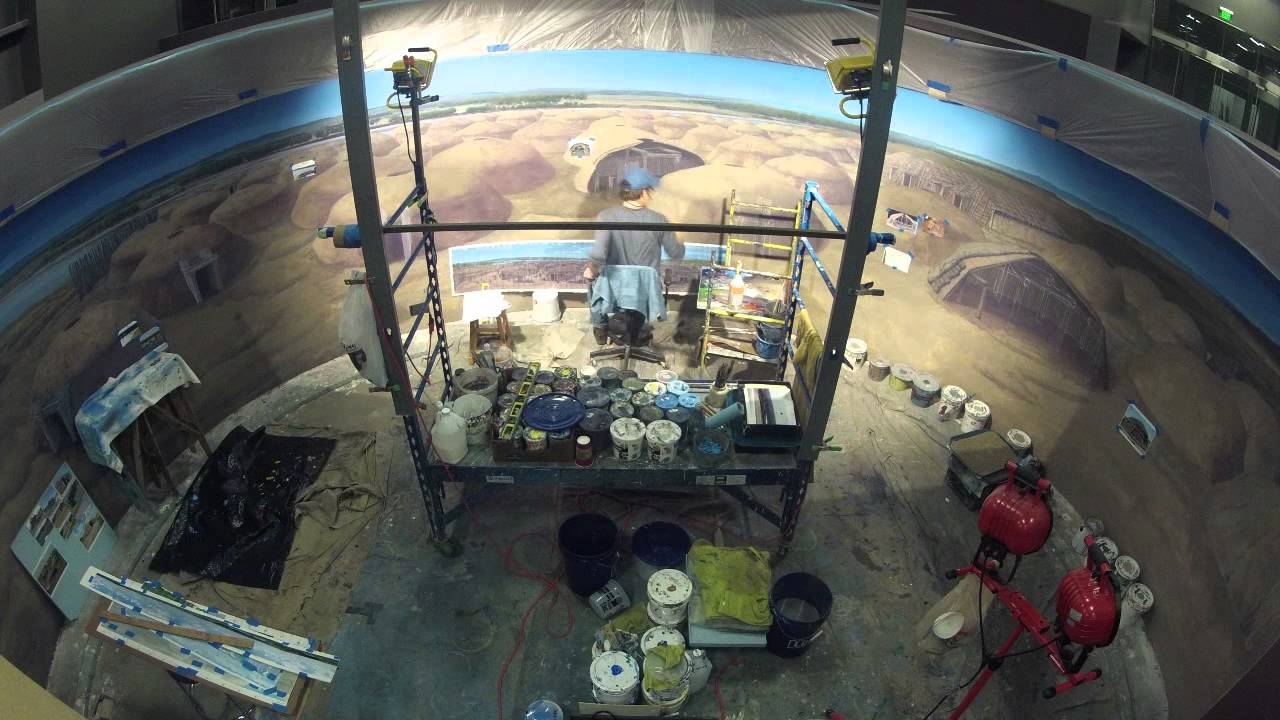 Double Ditch Indian Village Mural by Robert Evans - YouTube