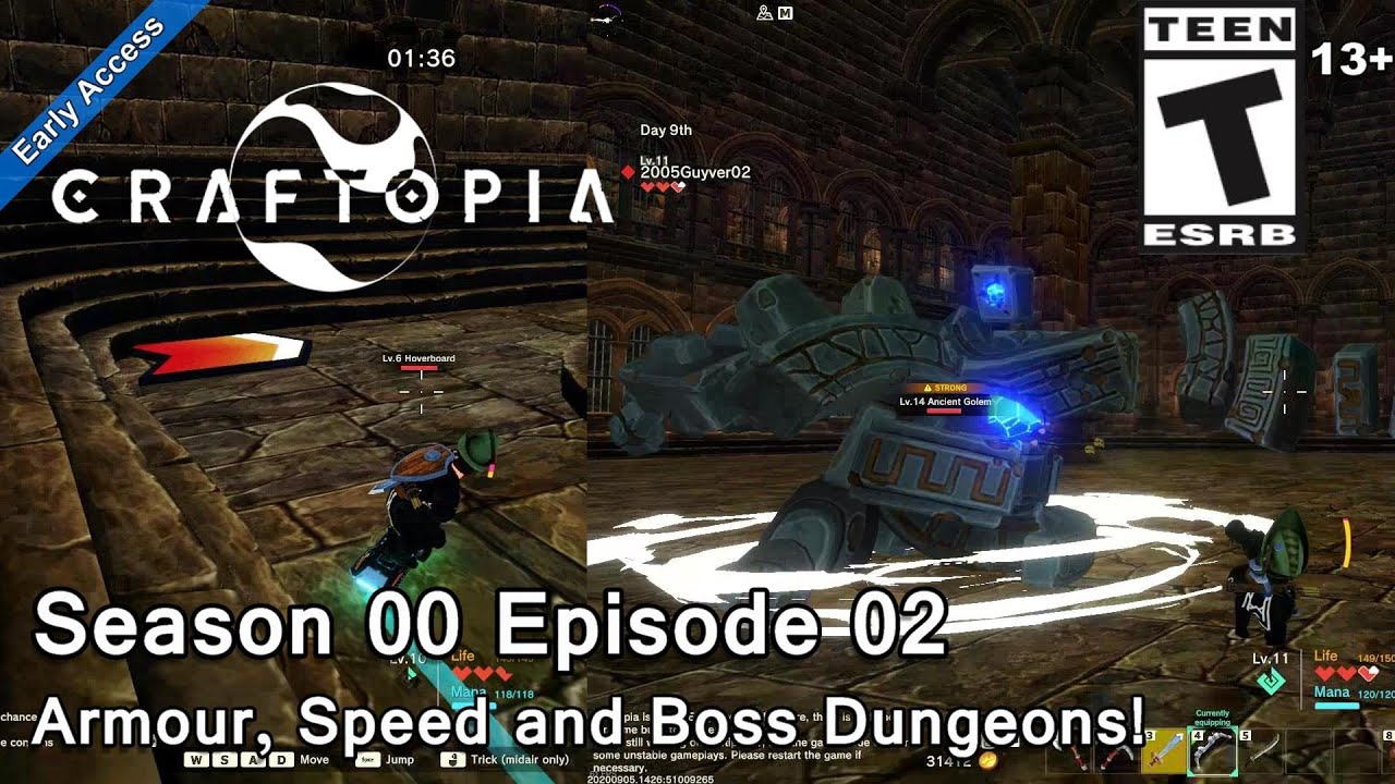 Craftopia (Season 00 Episode 02) Armour, Speed and Boss Dungeons! - YouTube