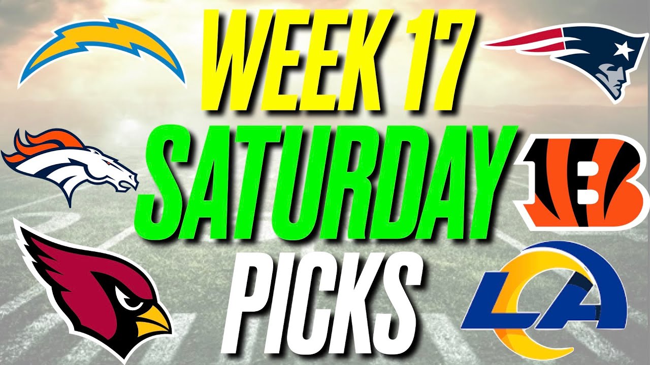 NFL WEEK 17 PICKS & BETS SATURDAY GAMES ONLY - YouTube