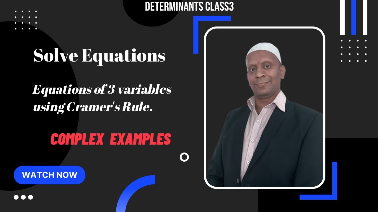 Determinants Class 3 Solve System Of Equations Of 3 Variables Using determinants-class-3-solve-system-of-equations-of-3-variables-using
