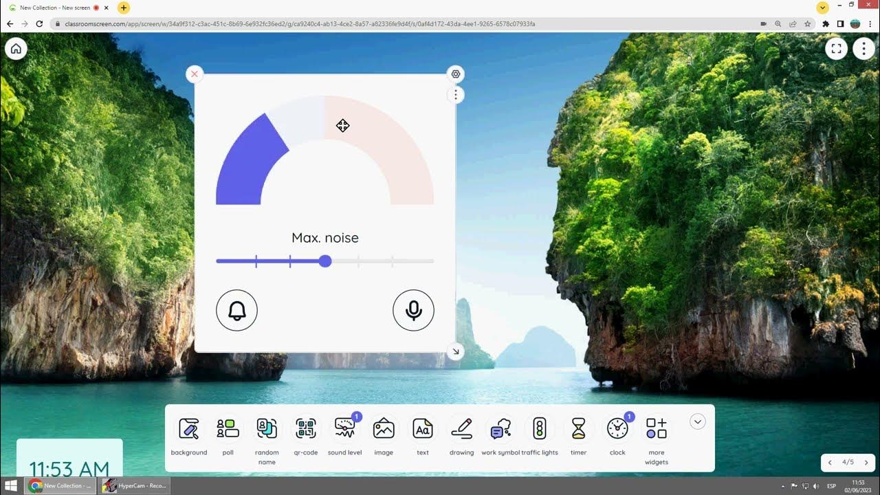 Sound Level Meter with classroomscreen.com - YouTube