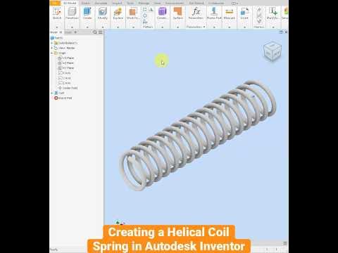Creating a Helical Coil Spring in Autodesk Inventor #autodeskinventor ...