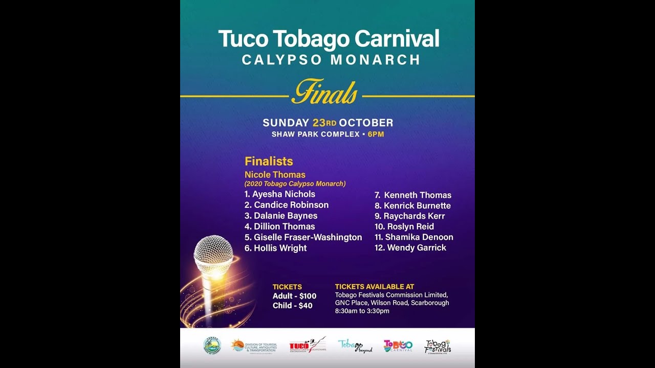 TUCO TOBAGO CARNIVAL CALYPSO MONARCH FINALS 2022 - YouTube